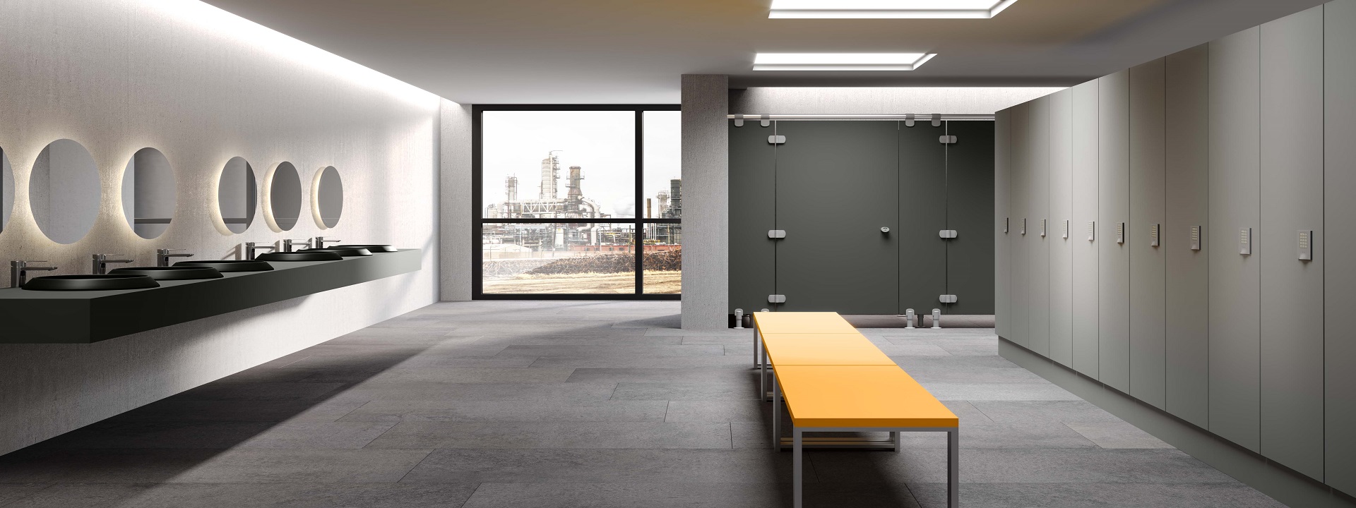 Resistant benches for changing rooms | Ges Group